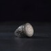 Arabic Embroidered Oval Silver Ring, Inshirah Sure Handmade Adjustable ...