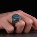 Turquoise Silver Mens Ring Islamic Gift Ring Valentine's - Etsy