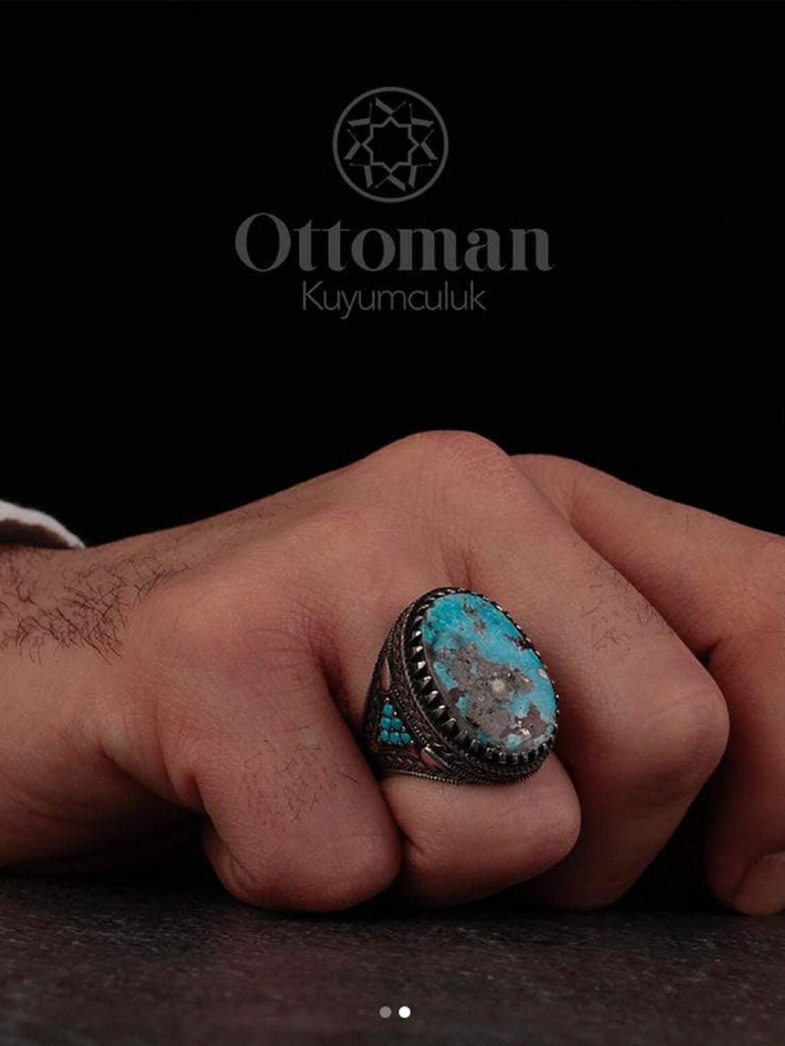 Firuze Stone Silver Men's and Women's Sterling Silver - Etsy