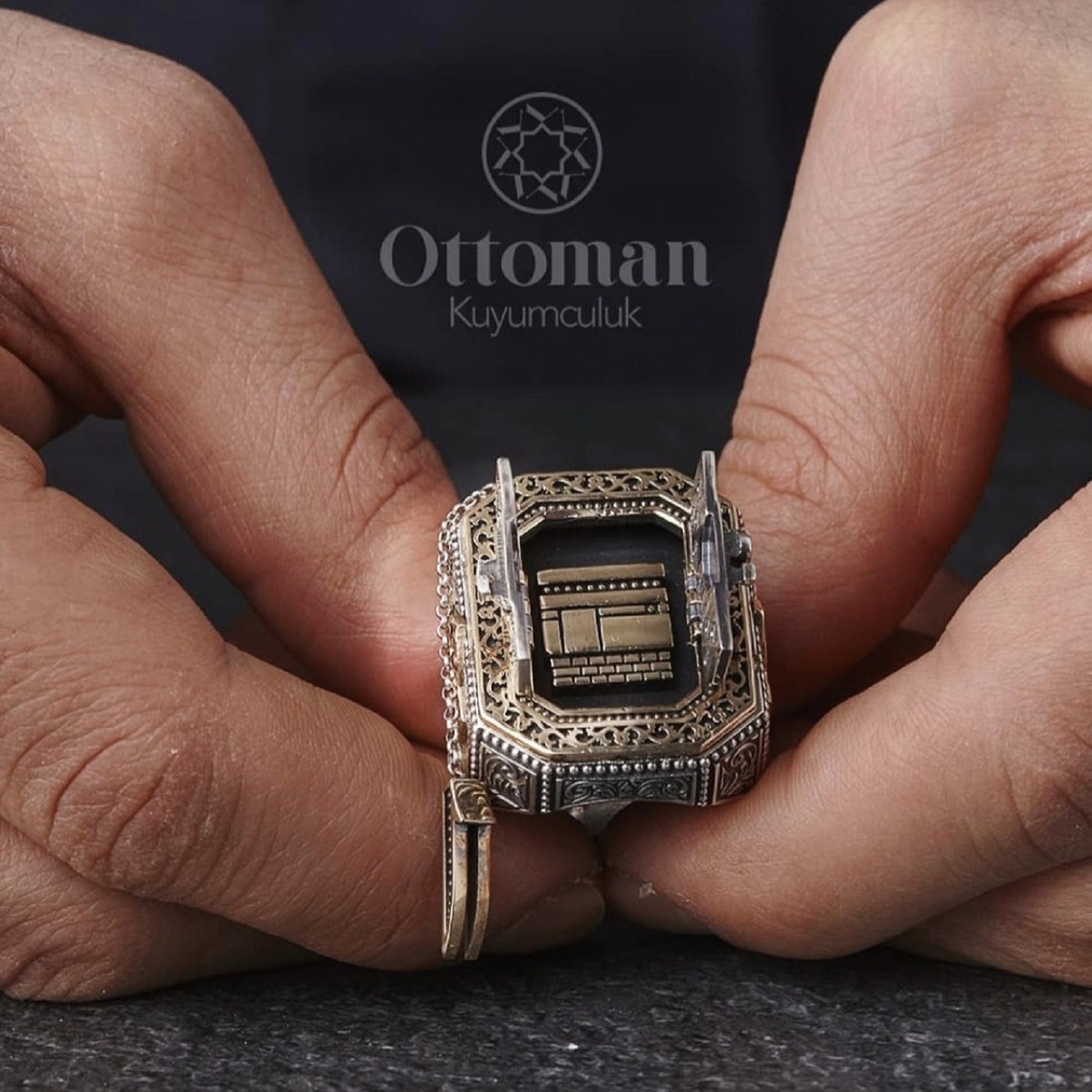 Kaaba Silver Men's Ring-islamic Gifts for Her Kaaba Ring - Etsy Canada