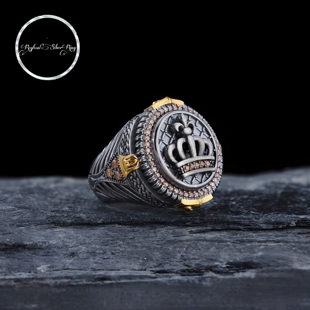Crown of A King Ring, King Silver Ring, Handmade Silver Mens Ring ...