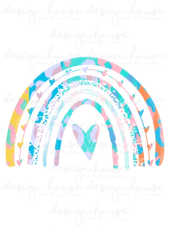 Leopard Rainbow PNG Digital Download Sublimation Colorful - Etsy