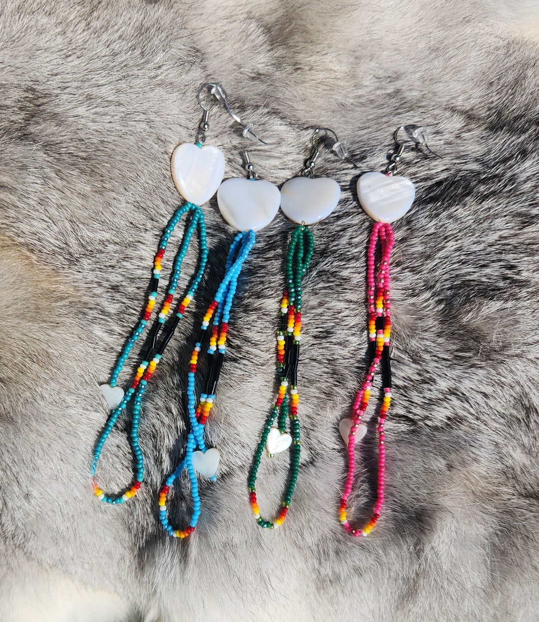 Native American Shell Earrings - Etsy