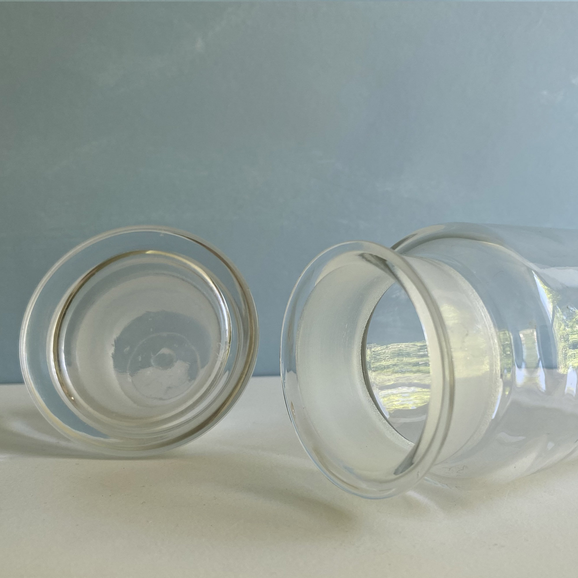 SET Vintage Glass Dome Hemispherical Jar Laboratory - Etsy