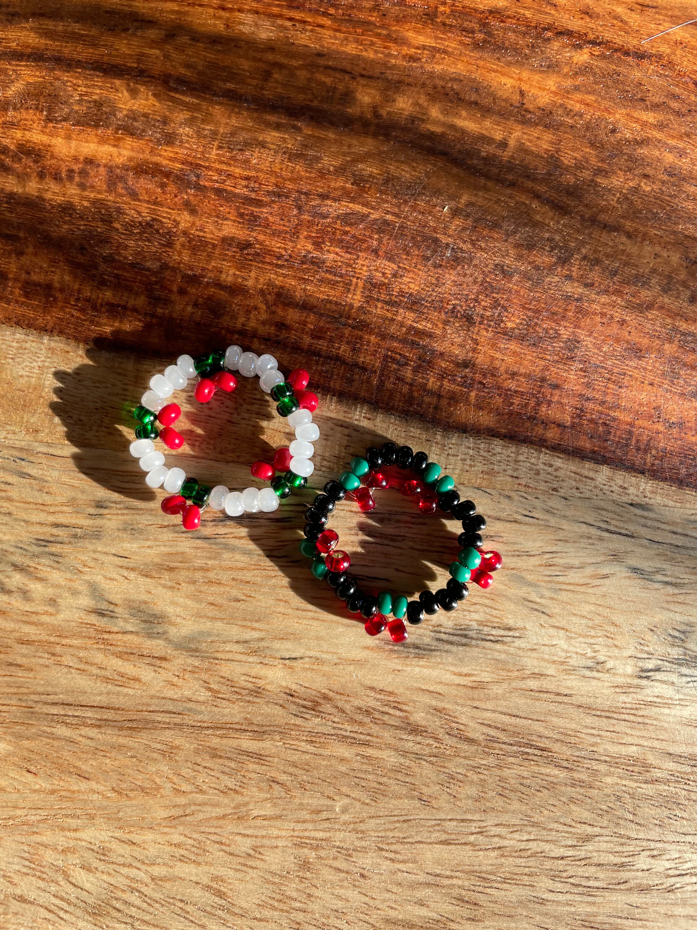 Hand Beaded Seed Bead Rings - Trendy - Unique - Stretchy - Flower ...