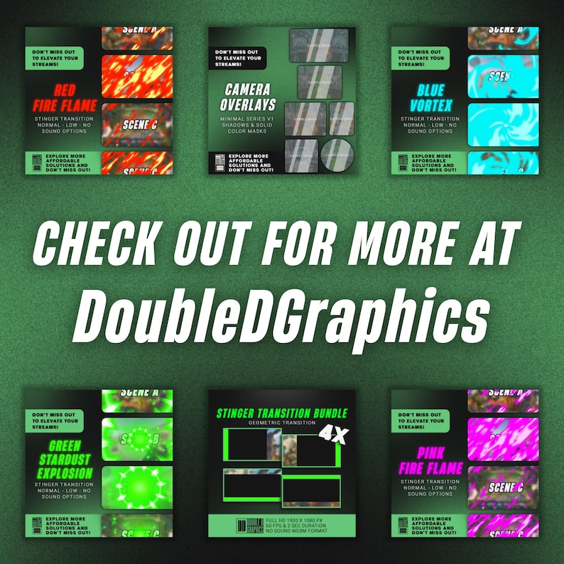 Blue Fire Flame Stream Stinger Transition, Animated Scenes, OBS or ...