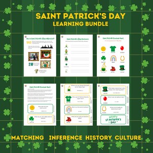 Saint Patrick's Day Learning Bundle, Homeschool Supplement, Holiday ...
