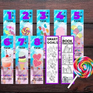 Printable Daily Rhythm Sweets Bookmarks, Schedule Bookmarks, Book ...