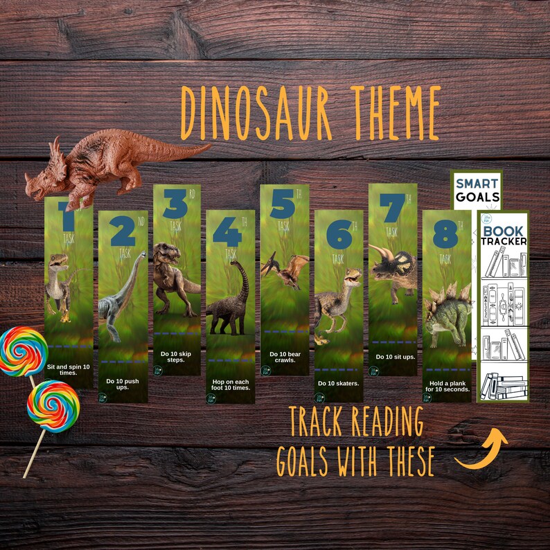 Printable Daily Rhythm Dinosaur Bookmarks, Schedule Bookmarks, Book ...
