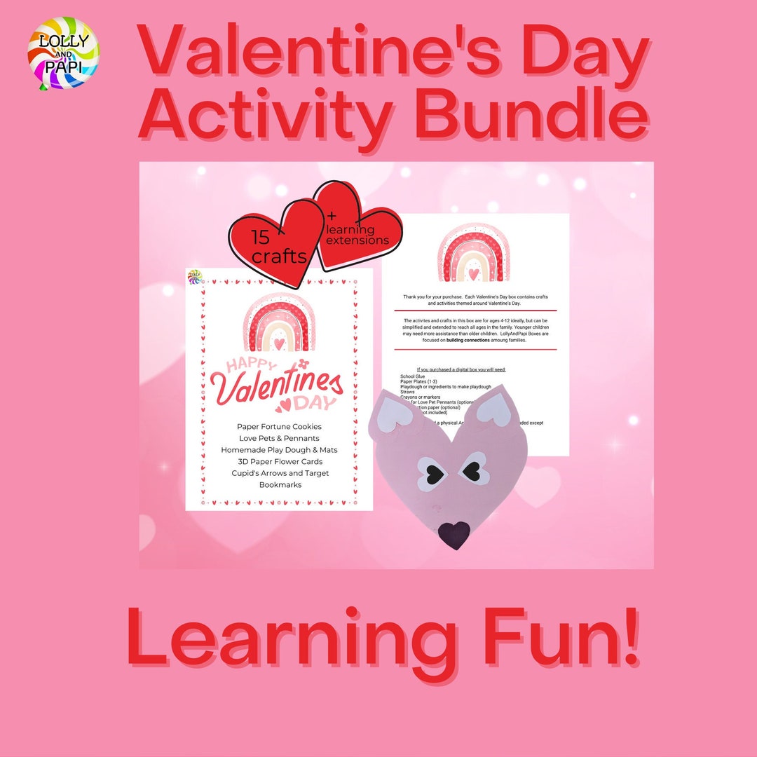 Valentine Learning Bundle, Homeschool Supplement, School Holiday - Etsy