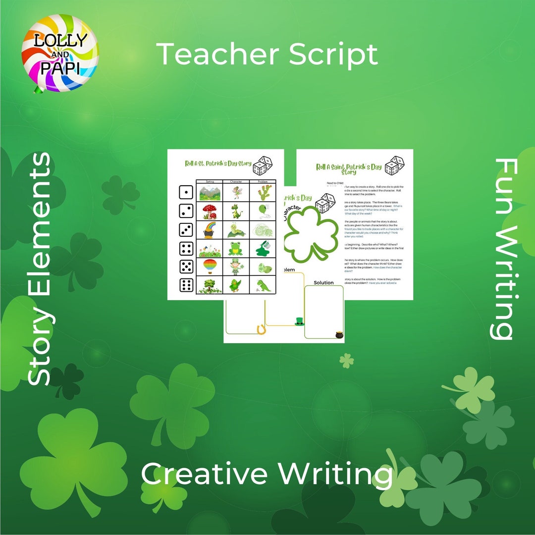 Printable Roll A Saint Patrick's Day Story, Homeschool Resource, Saint ...