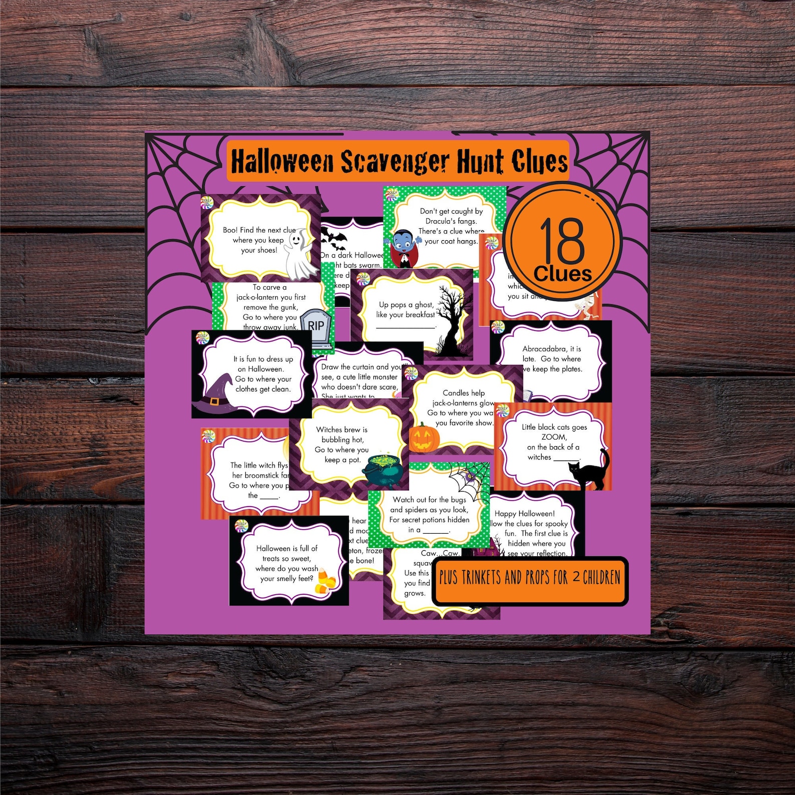 Printable Halloween Scavenger Hunt, Halloween Game for Kids, Halloween ...