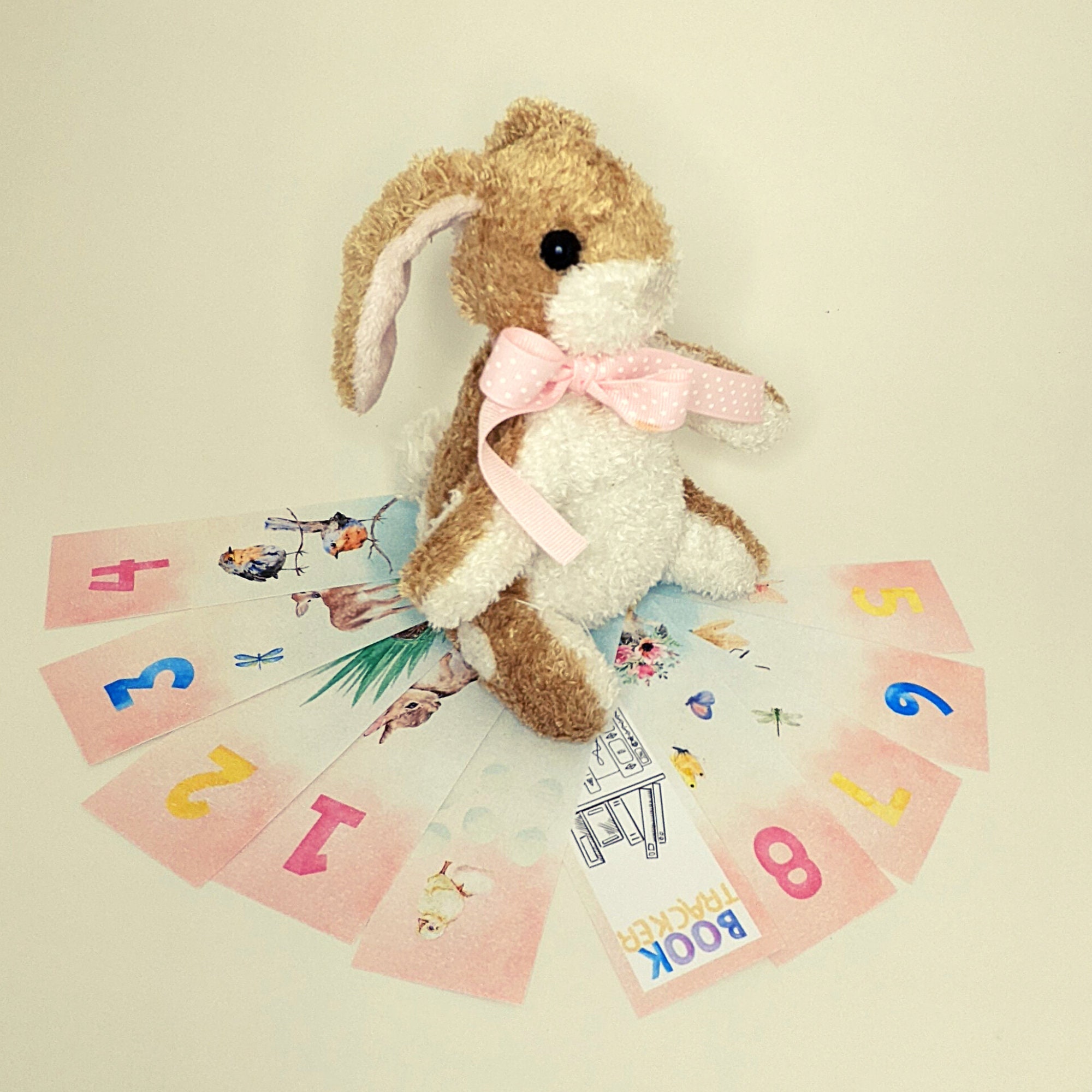 Printable Daily Rhythm Bunny Pastel Bookmarks, Schedule Bookmarks, Book ...