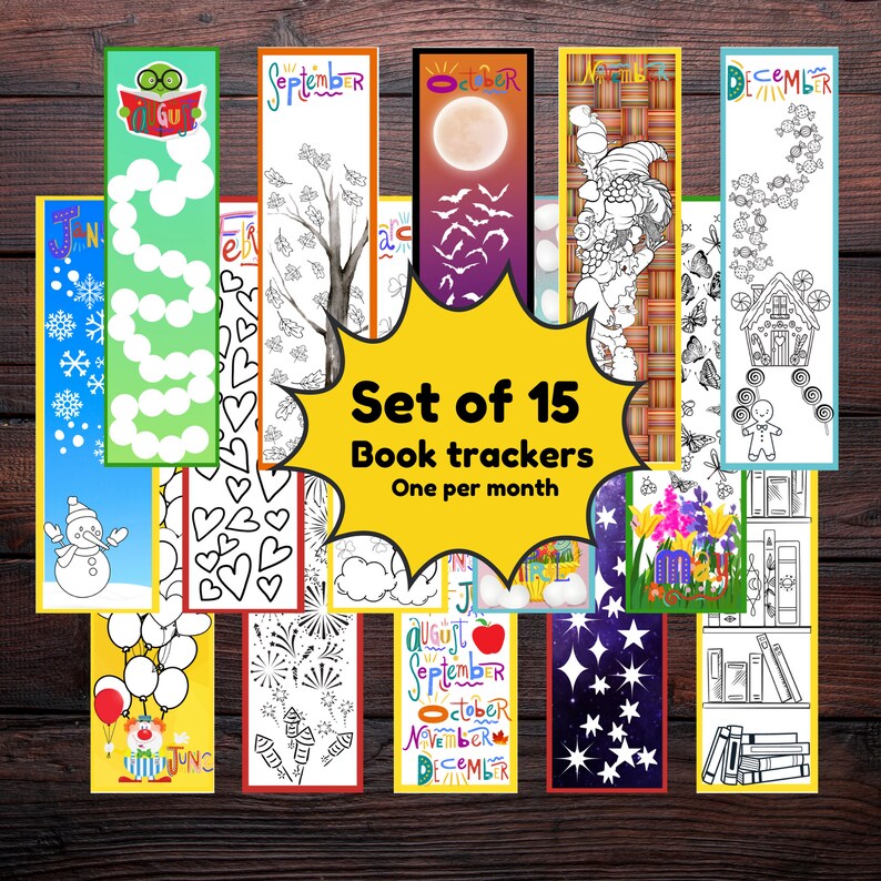 Kid Bookmarks, Book Tracker Bookmarks, Reading Tracker Bookmarks ...