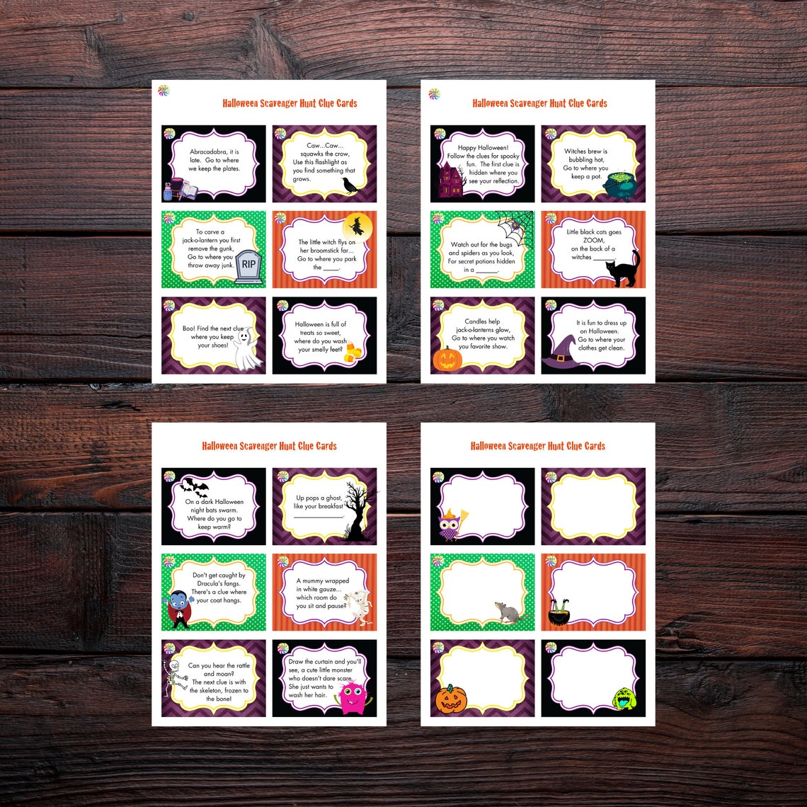 Printable Halloween Scavenger Hunt, Halloween Game for Kids, Halloween ...