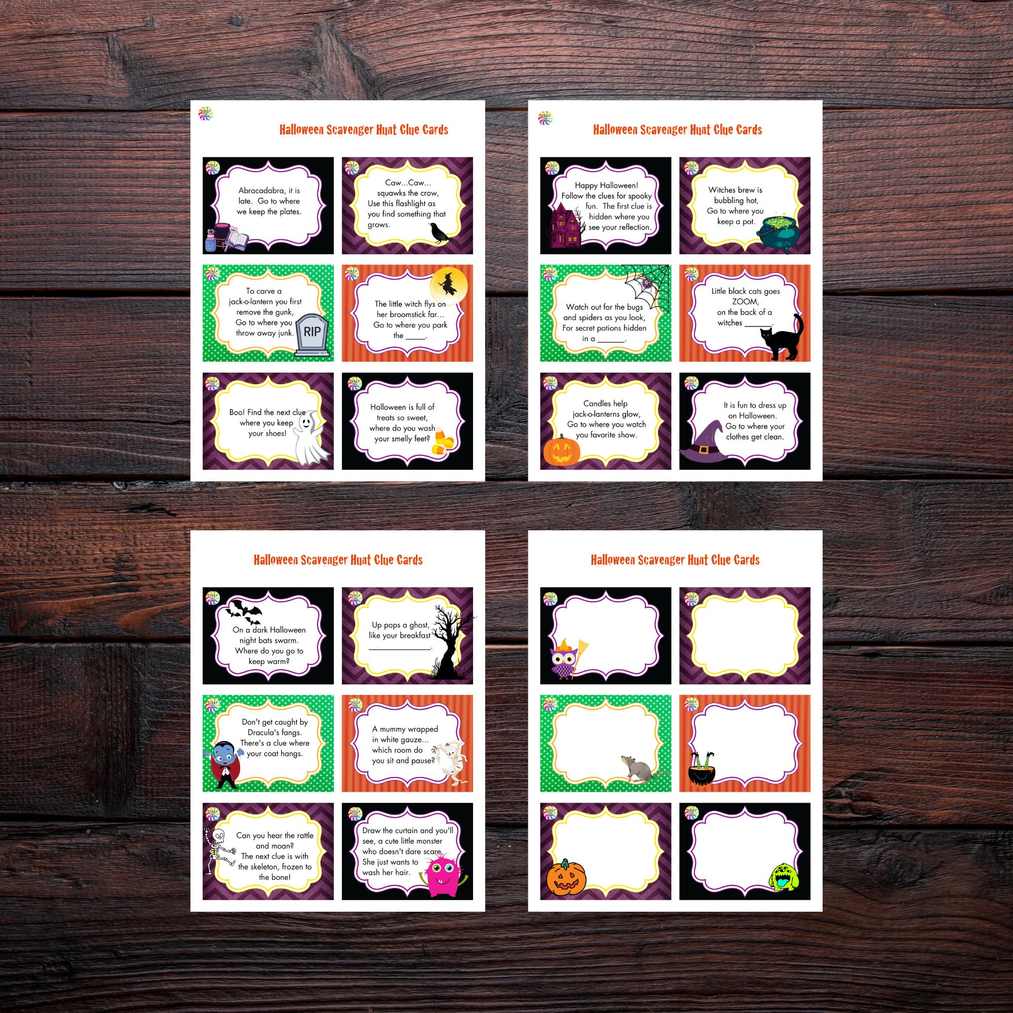Printable Halloween Scavenger Hunt, Halloween Game for Kids, Halloween ...