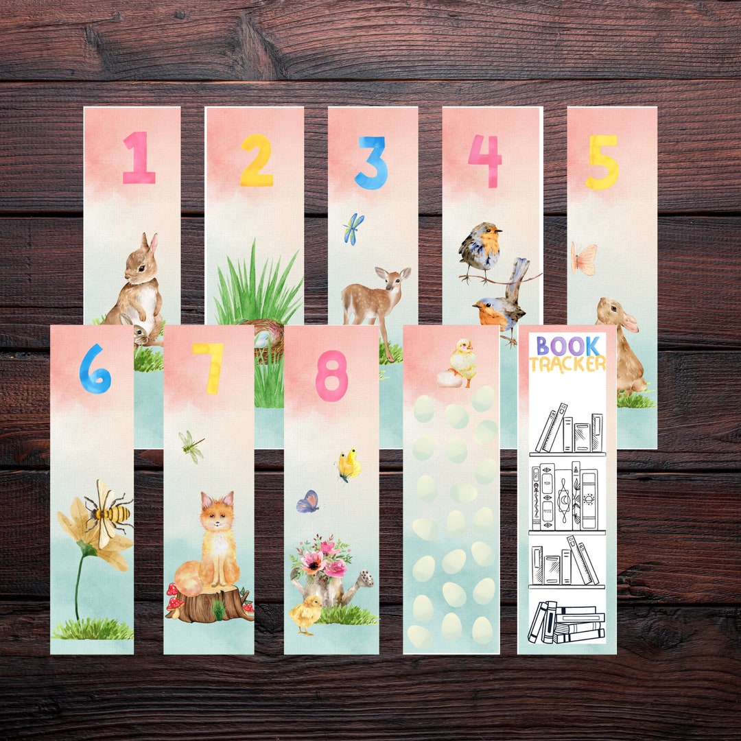 Printable Daily Rhythm Bunny Pastel Bookmarks, Schedule Bookmarks, Book ...