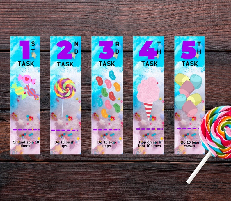 Printable Daily Rhythm Sweets Bookmarks, Schedule Bookmarks, Book ...