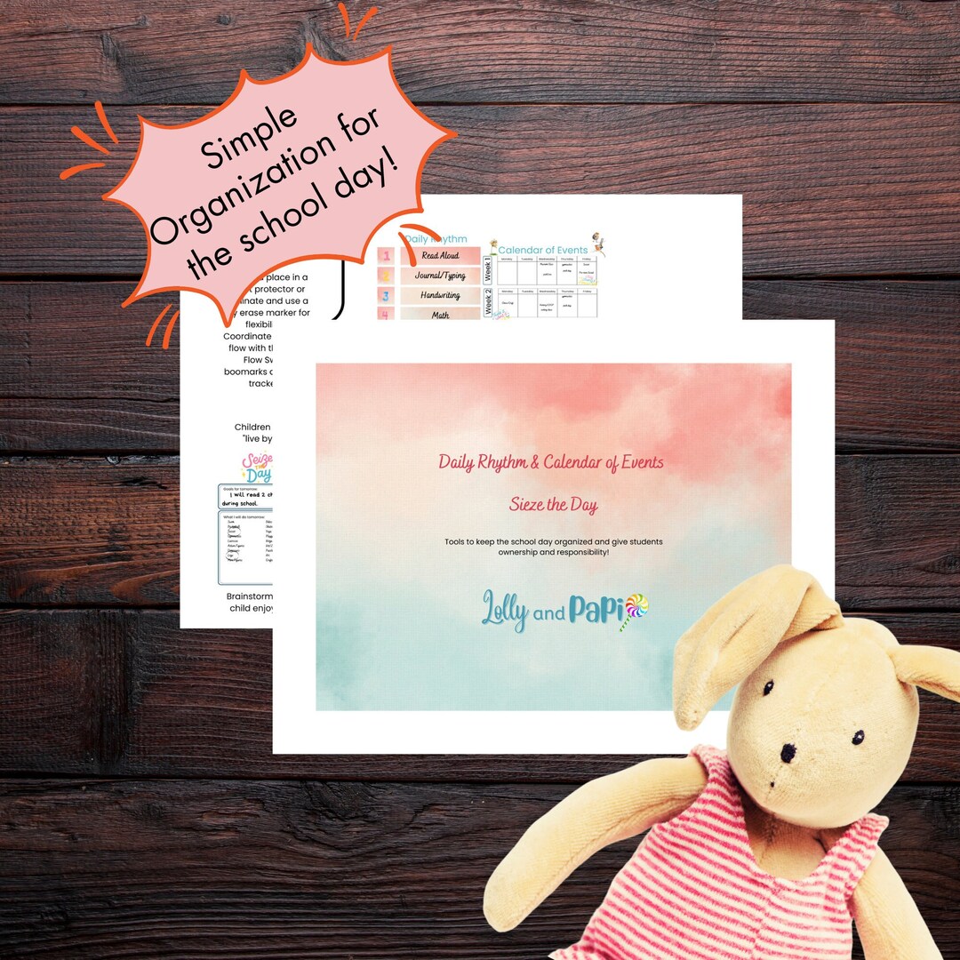 Printable Daily Rhythm Calendar: Homeschool Planner Set (digital ...