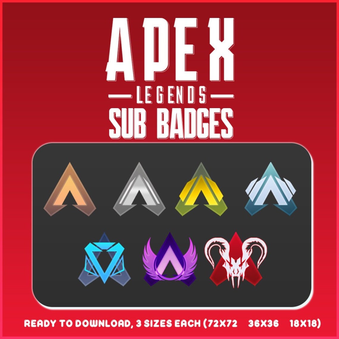 Twitch Sub Badges - APEX Legends / Bit Badges /sub Badges / Emote ...