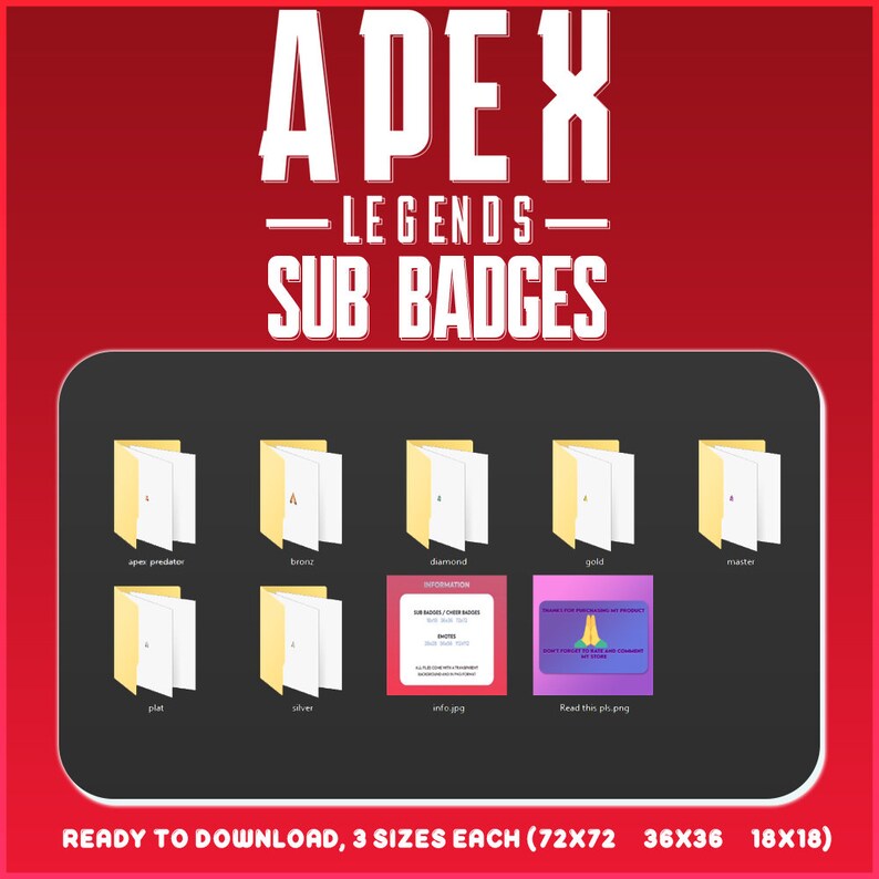 Twitch Sub Badges - APEX Legends / Bit Badges /sub Badges / Emote ...