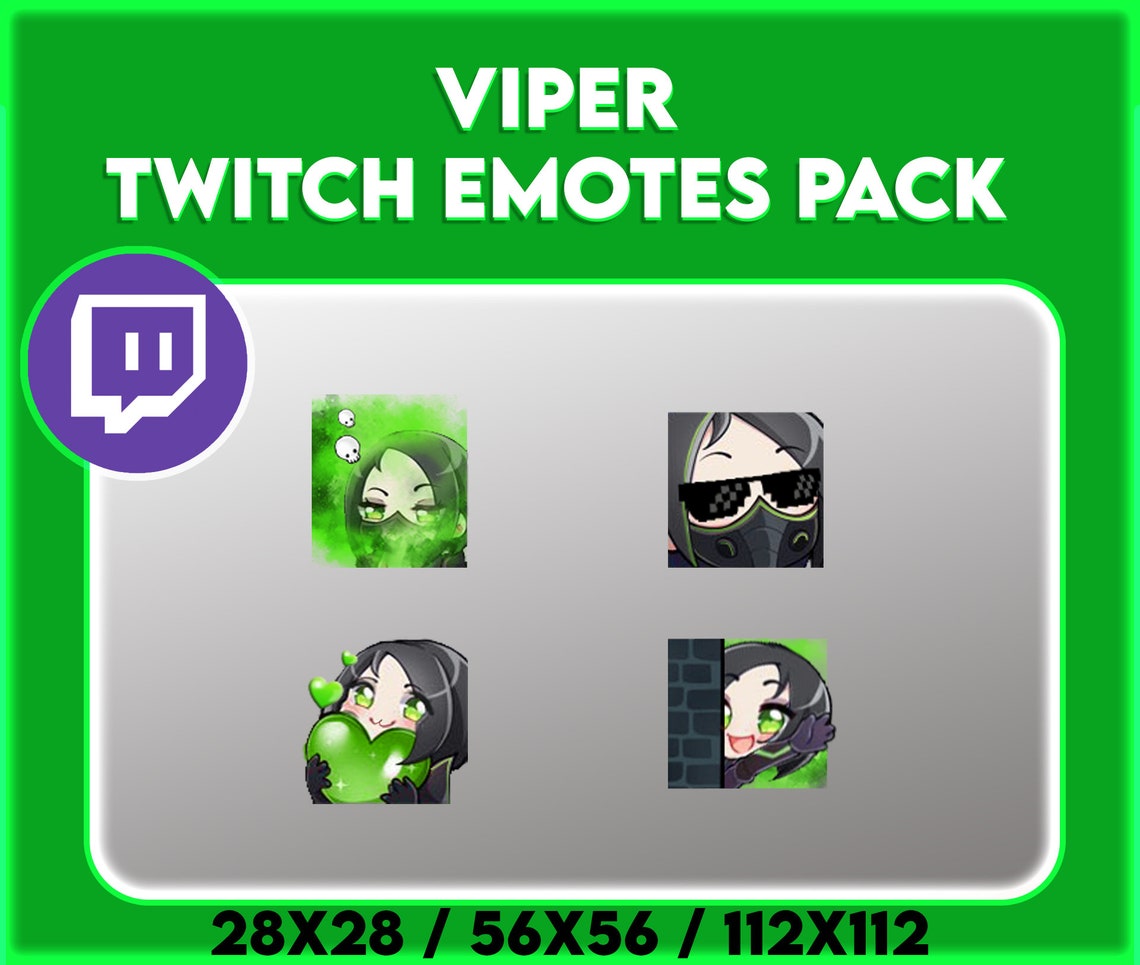 Viper Twitch Discord Emote Pack | Valorant Viper Emotes | Digital ...