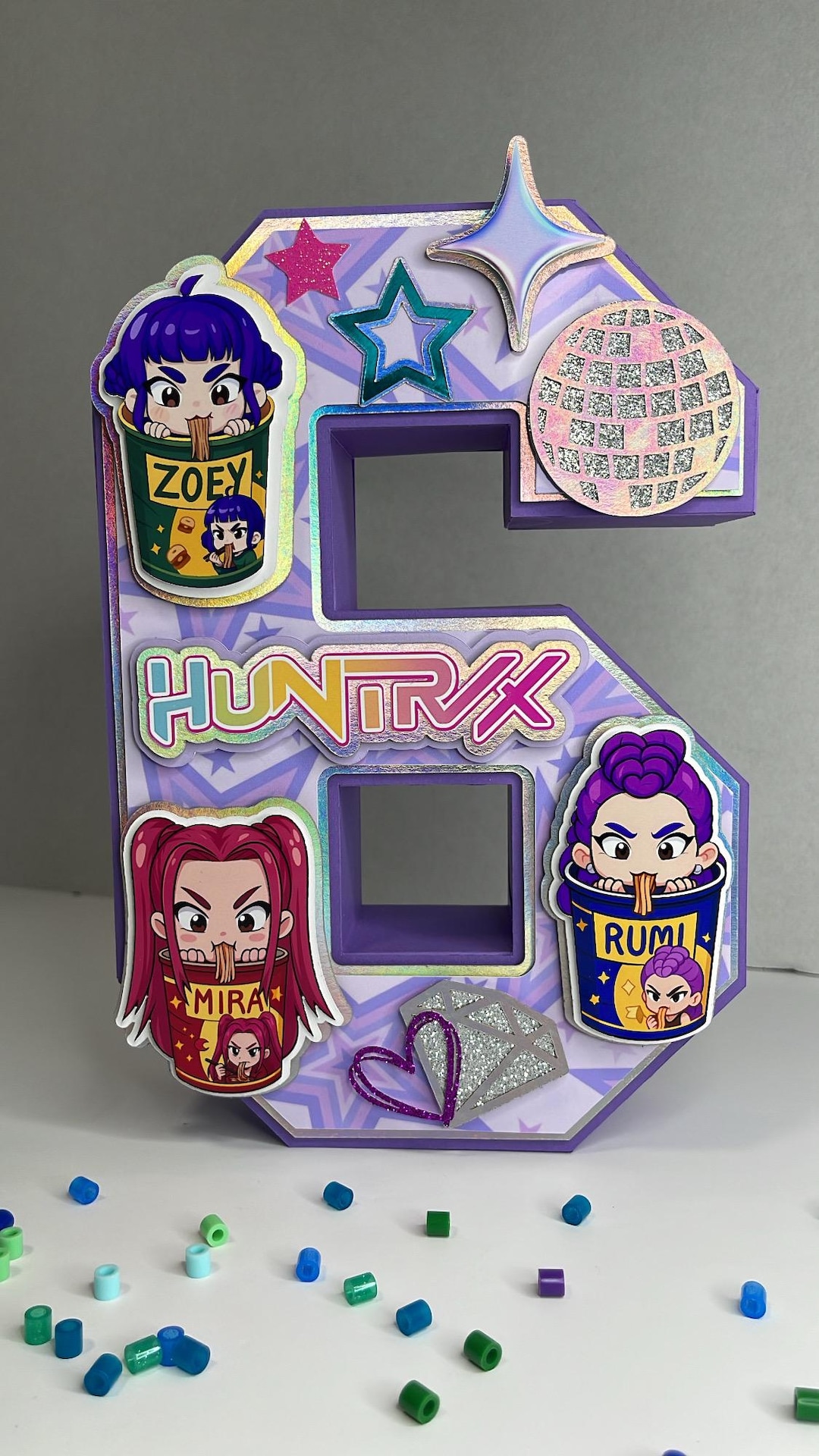 Personalized 3D Letter | Huntrix K-pop Theme Party Centerpiece - Etsy