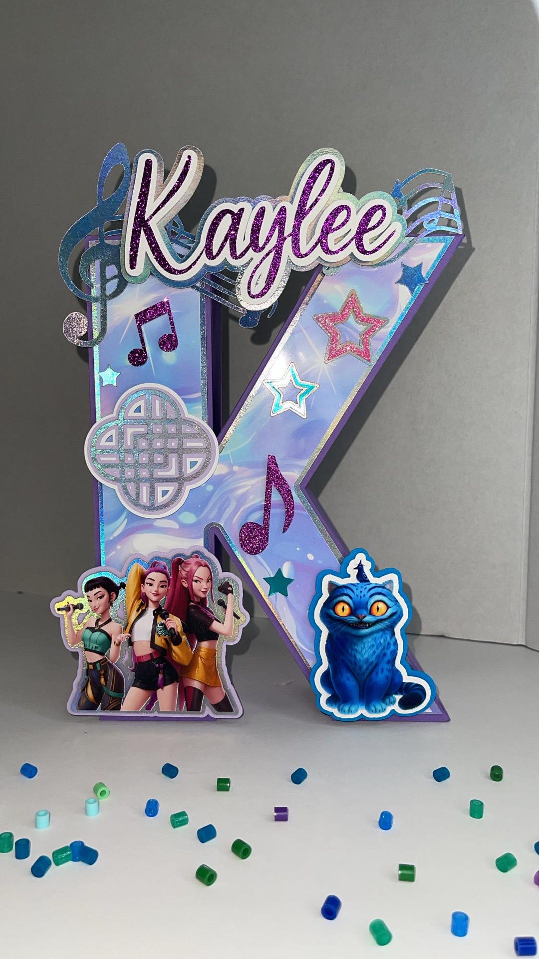 Personalized Kpop Demon Hunters 3D Letter Decoration | Custom Name ...