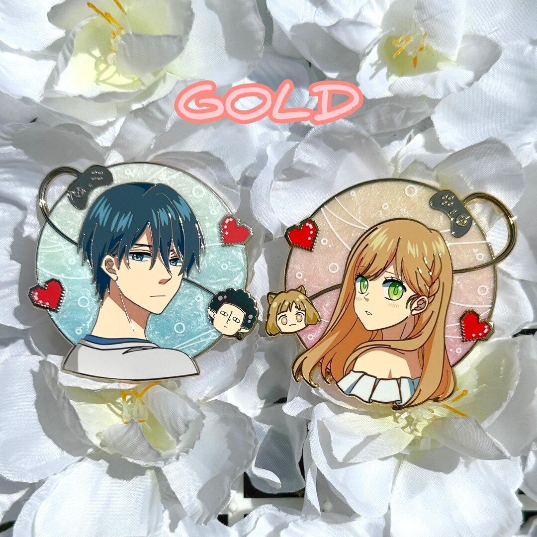 Yamada and Akane Gamer Duo Enamel Pin Set - Etsy