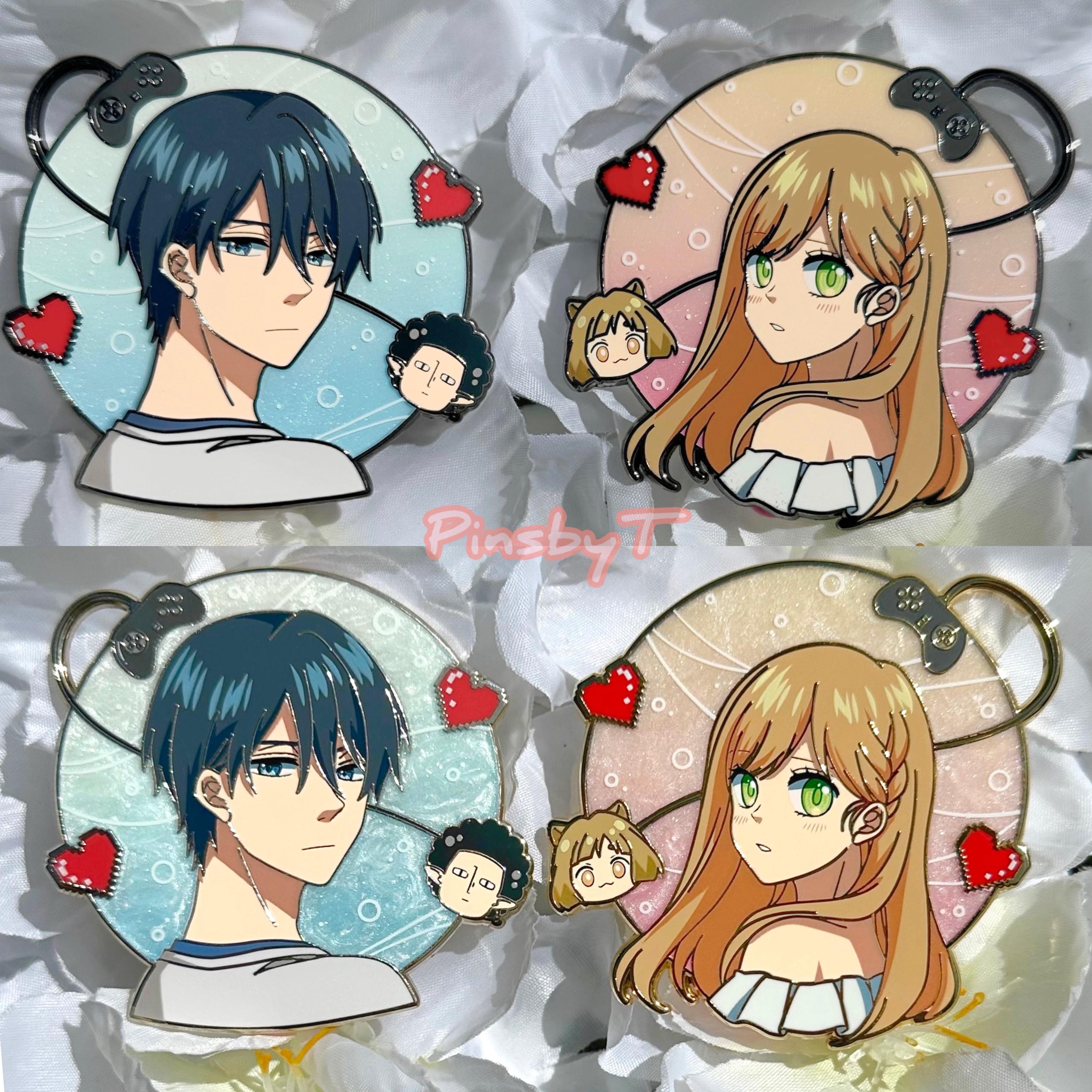 Yamada and Akane Gamer Duo Enamel Pin Set - Etsy