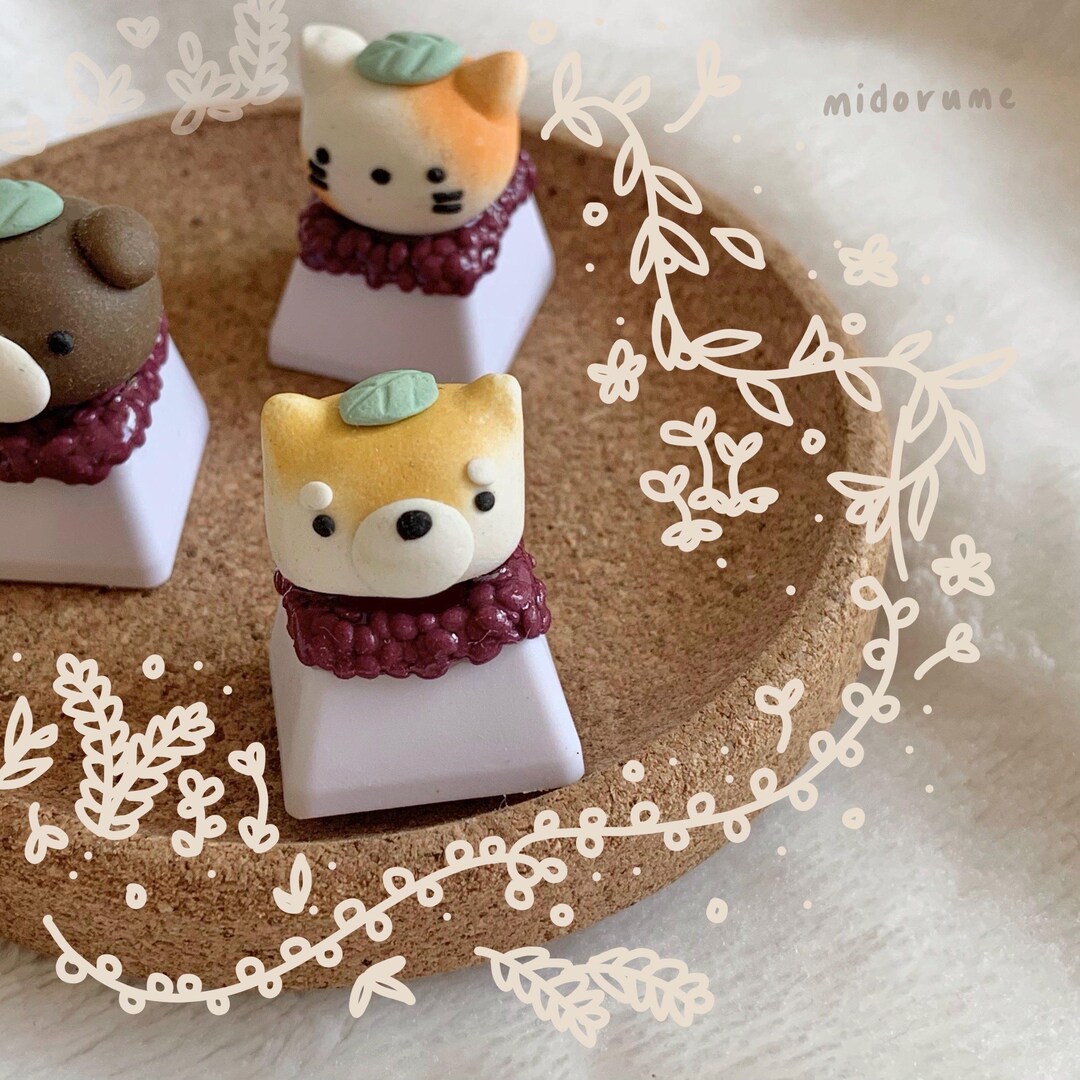 Cute Animal Red Bean Mochi Keycaps - Etsy