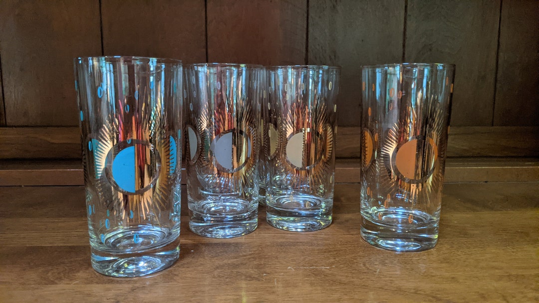 Vintage Fred Press Atomic Starburst Highball Barware Set - Etsy