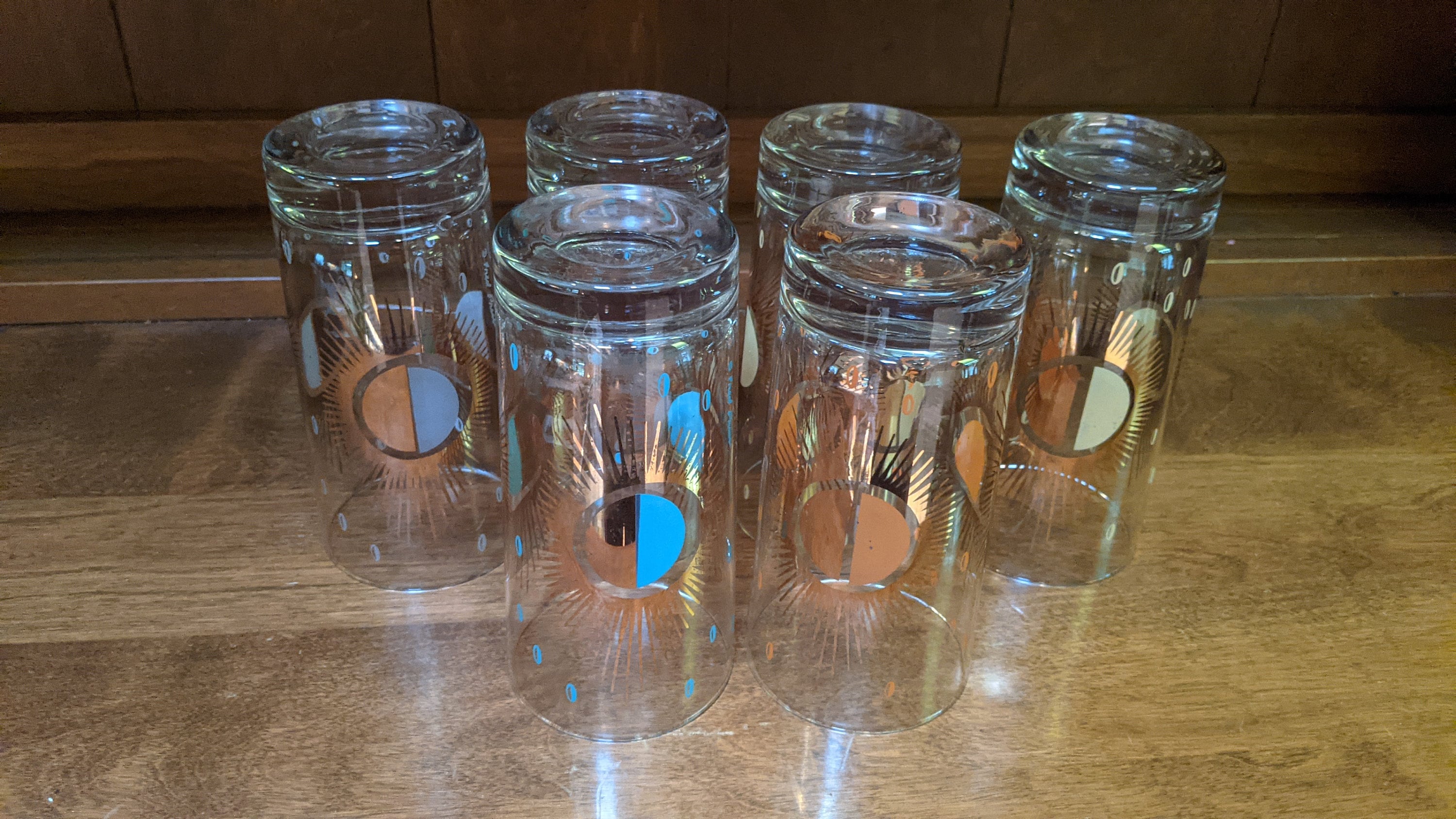 Vintage Fred Press Atomic Starburst Highball Barware Set - Etsy