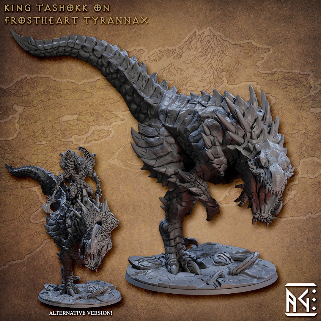 Dnd T-rex Miniature Tyrannax DND Dungeons and Dragons D&D Dnd Miniature ...