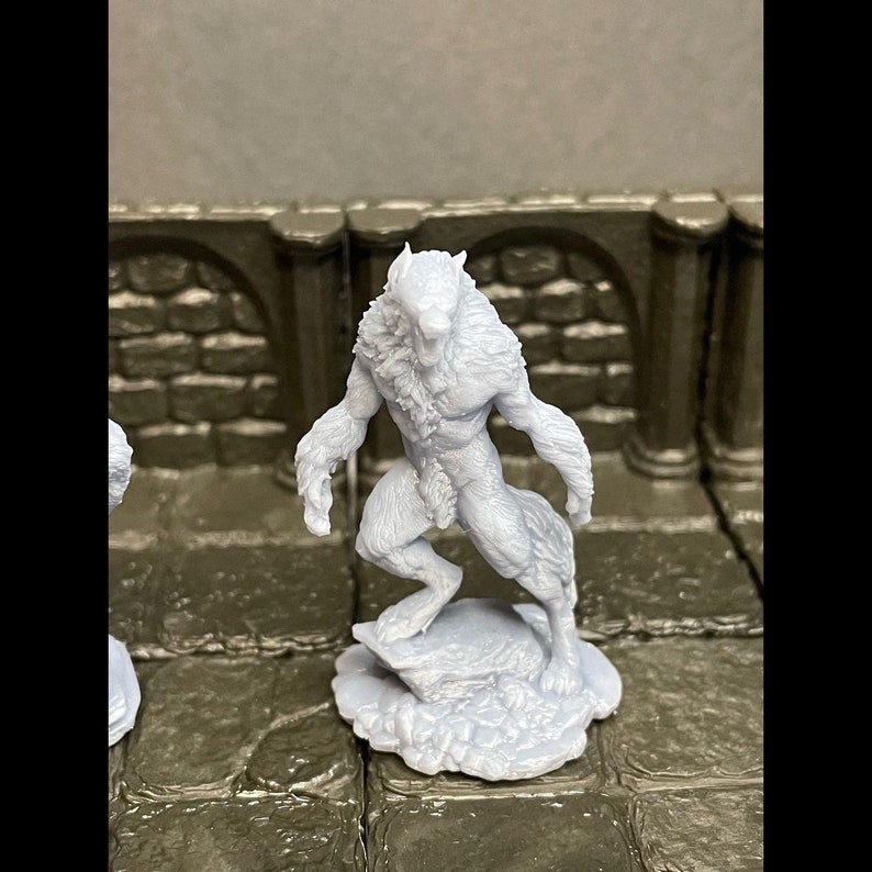 Dnd Werewolf Miniatures D&D Dungeons and Dragons - Etsy
