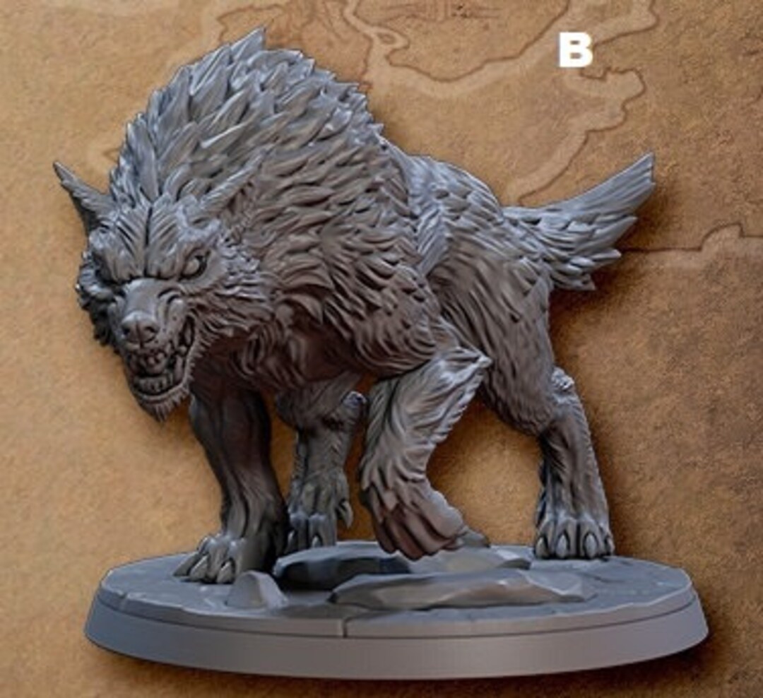Dnd Wolf Miniature Wolf B DND Dungeons and Dragons D&D - Etsy