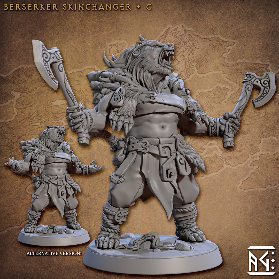 Dnd Druid Miniature Werebear Skinchanger C DND - Etsy