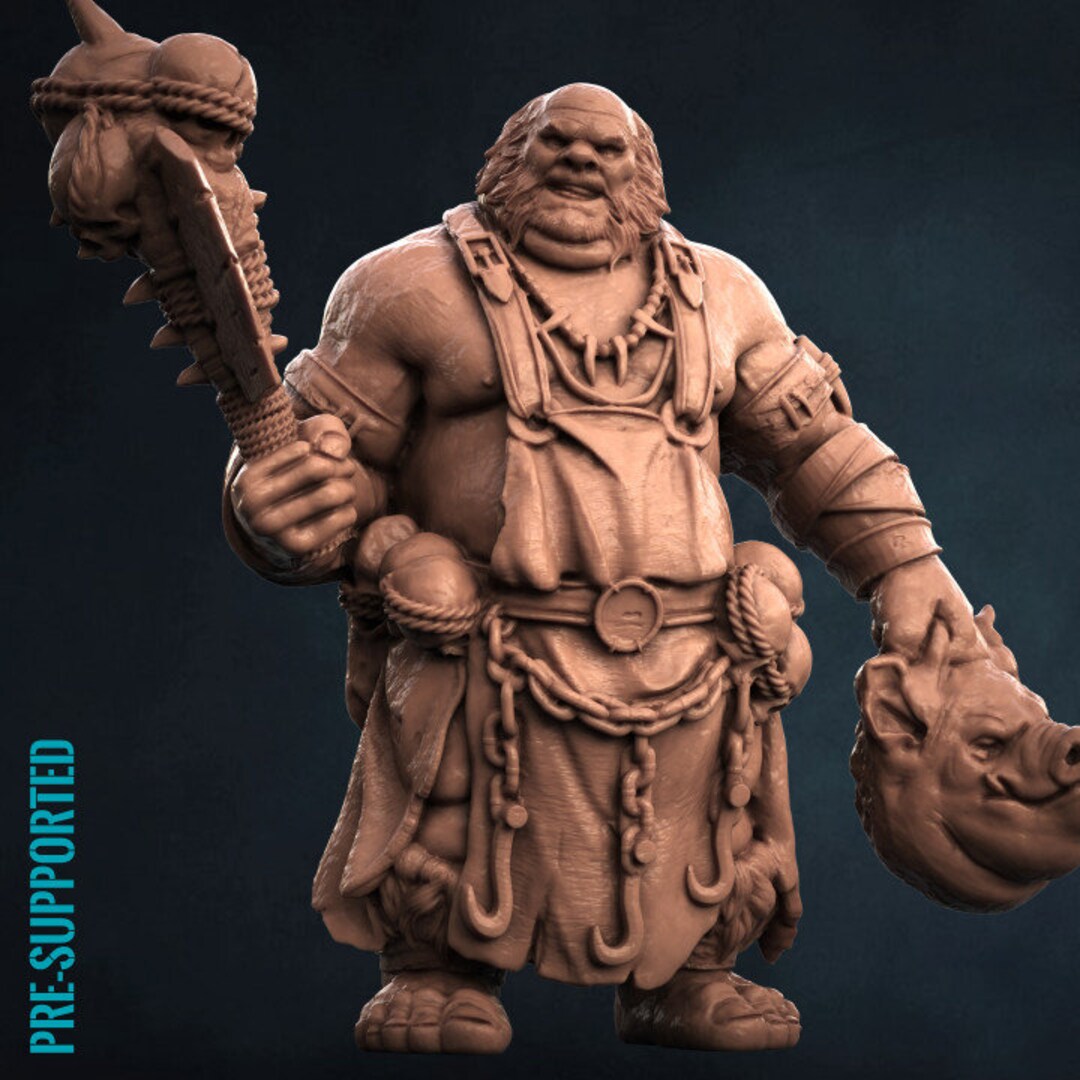 Dnd Ogre Butcher Miniature | Ogre Warrior | Dungeons and Dragons | DND ...