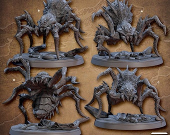 Underdark Spiders 28mm Miniatures for Tabletop Gaming dnd - Etsy