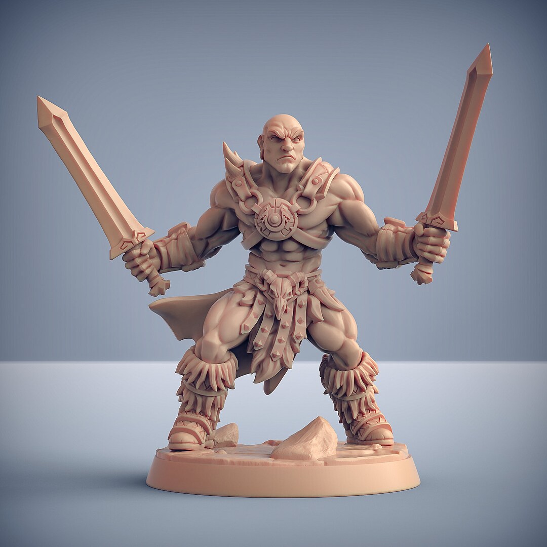 Dnd Barbarian Miniature Conan the Barbarian Dragonpeak - Etsy