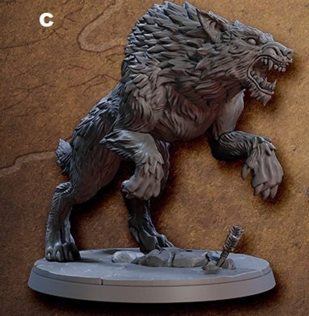 Dnd Wolf Miniature Wolf C DND Dungeons and Dragons D&D Dnd Miniature - Etsy
