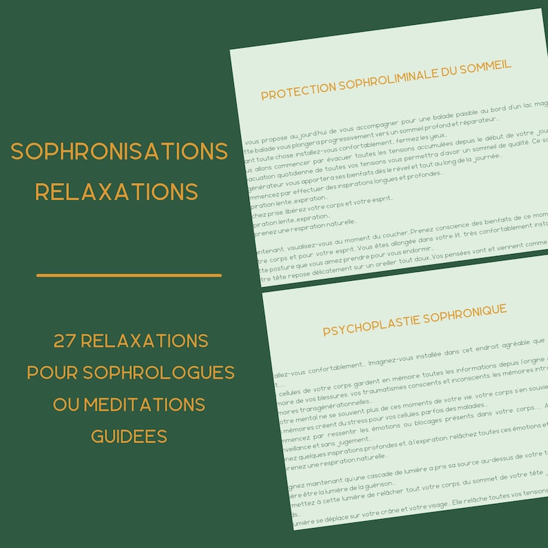 SOPHROLOGIE Textes de relaxation et méditation guidée - Etsy France