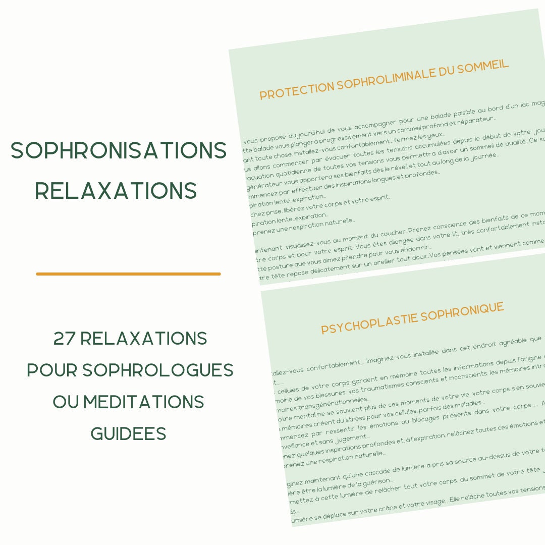 SOPHROLOGIE Textes de relaxation et méditation guidée - Etsy France
