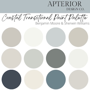 Transitional Behr Paint Color Palette Whole Home - Etsy