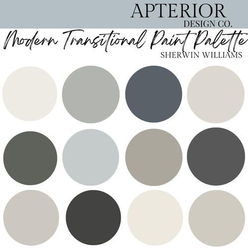 Modern Transitional Paint Palette for Interior & Exterior - Etsy