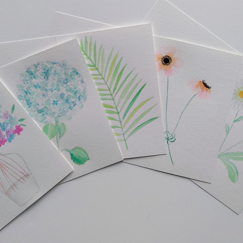 Hand Painted Cards - Etsy