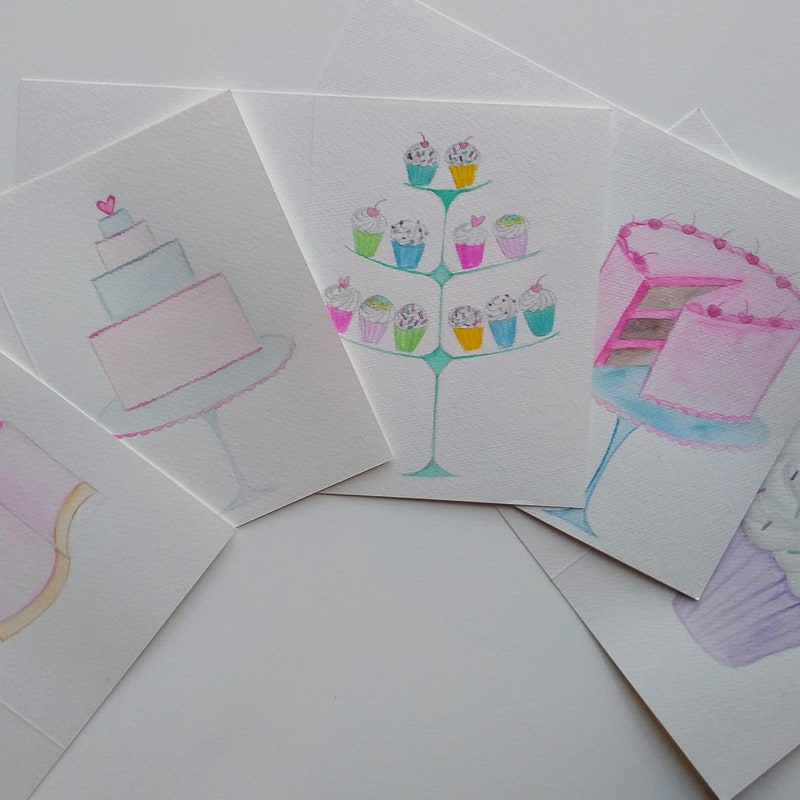 Hand Painted Cards - Etsy