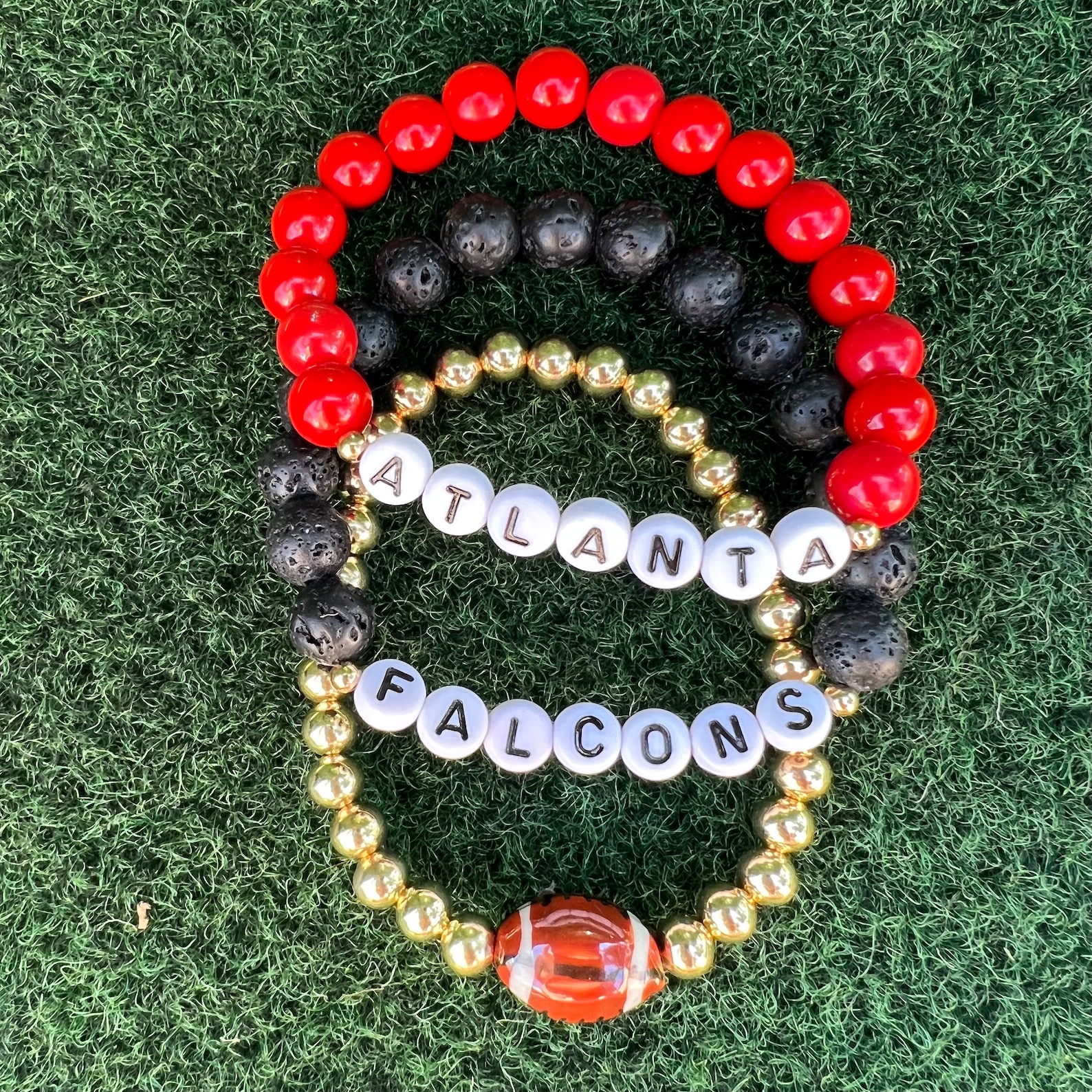 Custom Football Bracelet Stack | Game Day Jewelry - Etsy