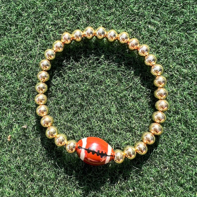 Custom Football Bracelet Stack | Game Day Jewelry - Etsy