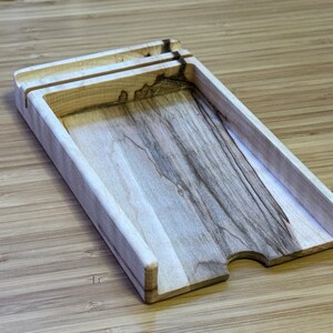 Solid Walnut and Maple Wooden Task Card Holder 3x5 Cards INCLUDES TASK ...